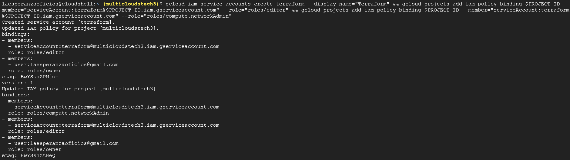 Crear Service Account para Terraform en GCP - Aprende Multi Cloud(s)